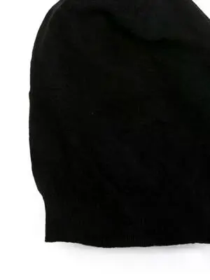 Rick Owens Fine-knit Ribbed-trim Beanie Hat