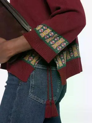 Etro Geometric Pattern Tassel Detail Sweater