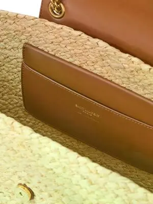 Saint Laurent Manon Logo-plaque Shoulder Bag - Neutrals