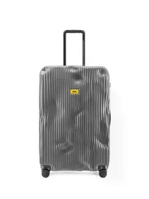 CRASH BAGGAGE Large Stripe Suitcase - Grey