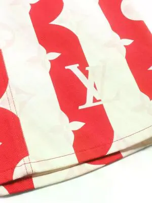 LOUIS VUITTON Monogram Flower Denim Skirt