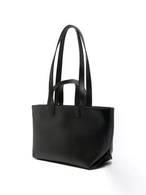 A.p.c. Logo-print Leather Tote Bag - Black