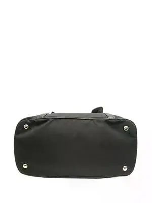 Prada 2010-2026 Soft Calf Trimmed Tessuto Satchel