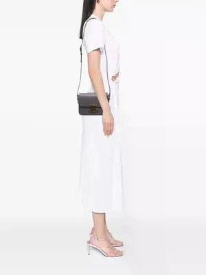 Celine Triomphe Crossbody Bag In Shiny Calfskin - Grey