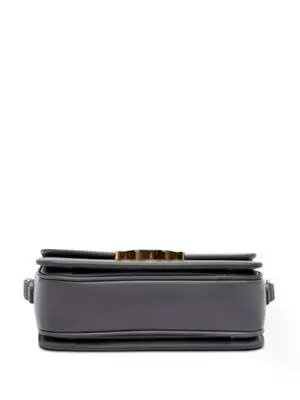 Celine Triomphe Crossbody Bag In Shiny Calfskin - Grey
