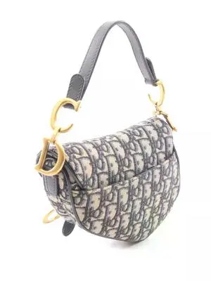 Dior 2018-2020 Mini Oblique Canvas Saddle Bag Satchel
