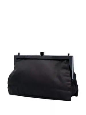 Prada 2000-2013 Tessuto Kisslock Frame Chain Crossbody Bag