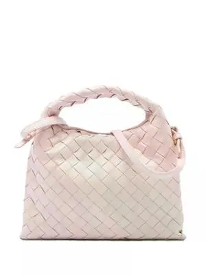 Bottega Veneta 2012-2026 Mini Calfskin Intrecciato Hop Satchel - Pink