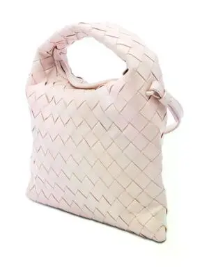 Bottega Veneta Mini Calfskin Intrecciato Hop Satchel - Pink