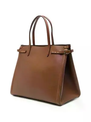 Valentino Garavani Leather Tote Bag - Brown