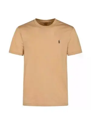 Polo Ralph Lauren Embroidered-logo Short-sleeve T-shirt - Neutrals