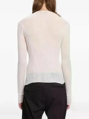ANN DEMEULEMEESTER Bori Ribbed-knit Henley-neck Sweater