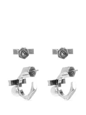 ALLSAINTS Glass Pearl-embellished Hoop Earrings
