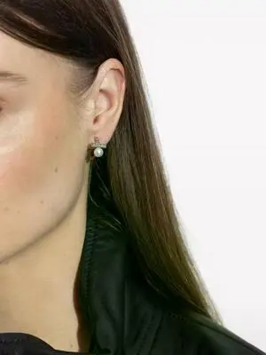 ALLSAINTS Glass Pearl-embellished Hoop Earrings