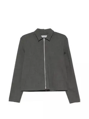 JIL SANDER Zip-up Classic-collar Jacket - Grey