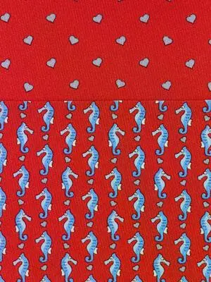 FERRAGAMO Seahorse-print Silk Tie