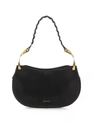 Alexander McQueen Wishbone Leather Tote Bag - Black