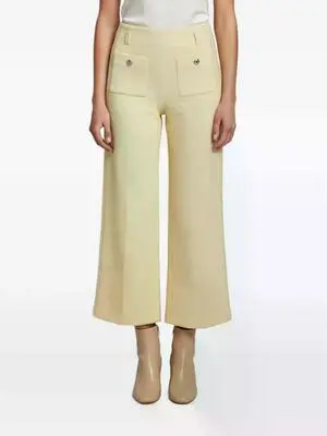 Maje Tweed Metallic Threading Wide Leg Trousers