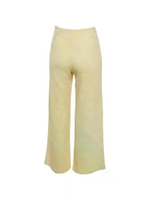 Maje Tweed Metallic Threading Wide Leg Trousers