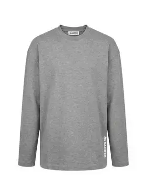 JIL SANDER Long-sleeve Cotton T-shirt - Grey