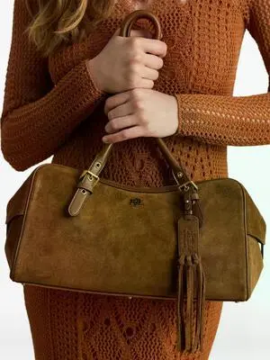 Ralph Lauren Large Marcy Suede Shoulder Bag - Brown
