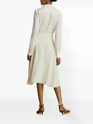 Ralph Lauren Belted Double-faced Georgette Midi Shirt Dress - Neutrals