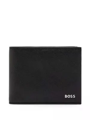 BOSS Northon Logo-plaque Bi-fold Wallet - Black