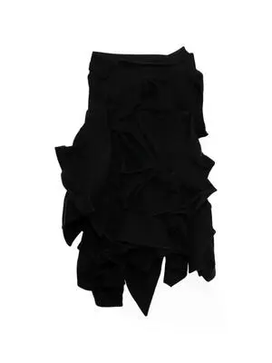 Yohji Yamamoto Voluminous Box-pleat Skirt - Black
