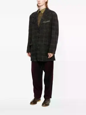 Yohji Yamamoto Check-pattern Box-pocket Blazer