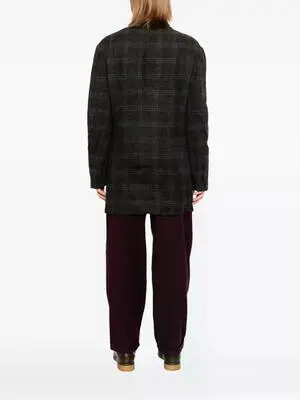 Yohji Yamamoto Check-pattern Box-pocket Blazer