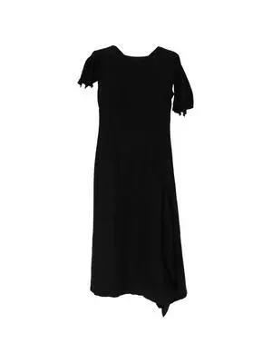 Yohji Yamamoto Backside Slit Flat Dress - Black