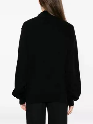 Yohji Yamamoto Weave Draped High-neck Sweater