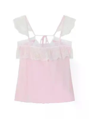 Gimaguas Lace-trimmed Top - Pink