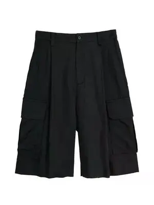SSSTEIN Button-fastening Cargo Shorts - Black