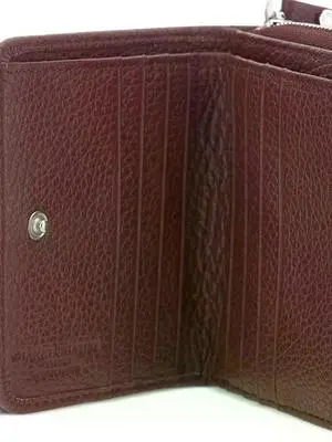 GIANNI CHIARINI Dollaro Hammered-leather Wallet - Red