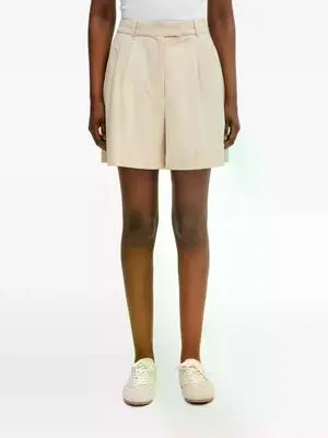 Lacoste Pleated Tailored Shorts - Neutrals