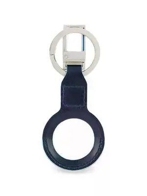 PIQUADRO Logo-engraved Leather Keychain - Blue