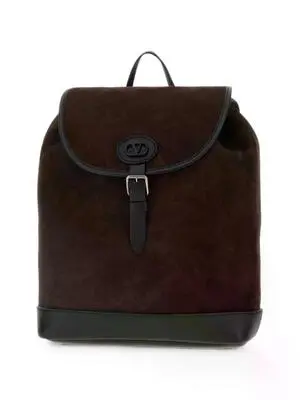 Valentino Garavani Vlogo Suede Backpack