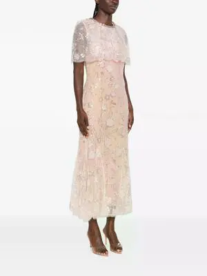 SELF-PORTRAIT Sequin-embellished Maxi Dress