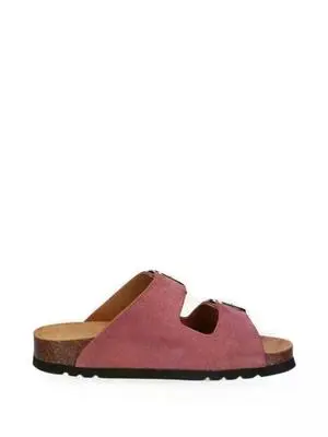 DR. SCHOLL'S SHOES Suede Buckle Sandals - Red