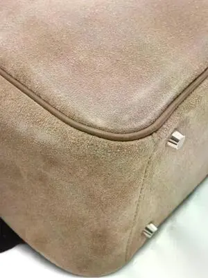 Hermès 2024 Mini Lindy Tote Bag In Beige Suede - Neutrals