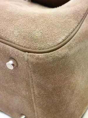 Hermès 2024 Mini Lindy Tote Bag In Beige Suede - Neutrals