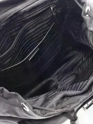 Prada Vela Buckle Backpack - Black