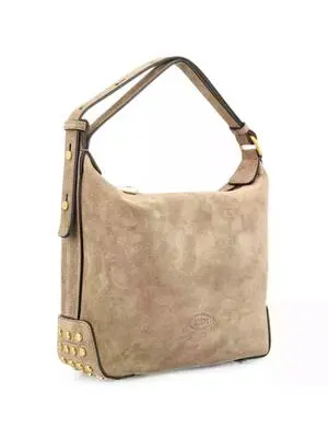 TOD'S Mini Metal Dots Suede Tote Bag