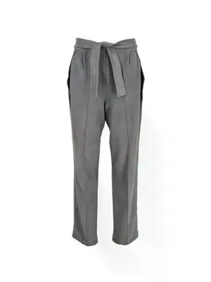 Giorgio Armani Belted Pleated Trousers - Grey