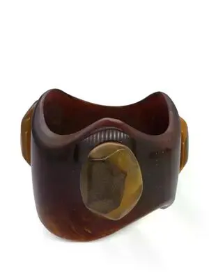 Vintage Embellished Sculptural Cuff Bracelet