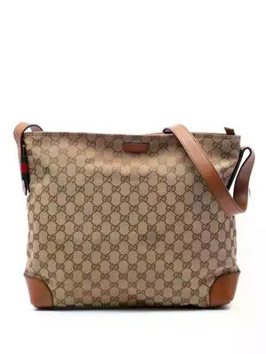 Gucci 2016-2026 Gg Canvas Web Crossbody Bag - Neutrals