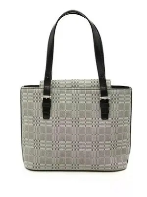 Burberry 2000-2017 Tonal Check Canvas Tote Bag