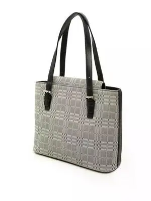 Burberry 2000-2017 Tonal Check Canvas Tote Bag