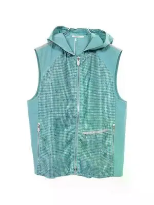 Hermès 2010s H Logo Hooded Reversible Gilet - Blue